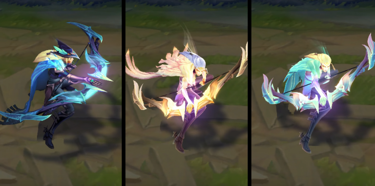 High Noon Ashe Chroma skin - League of Legends skin